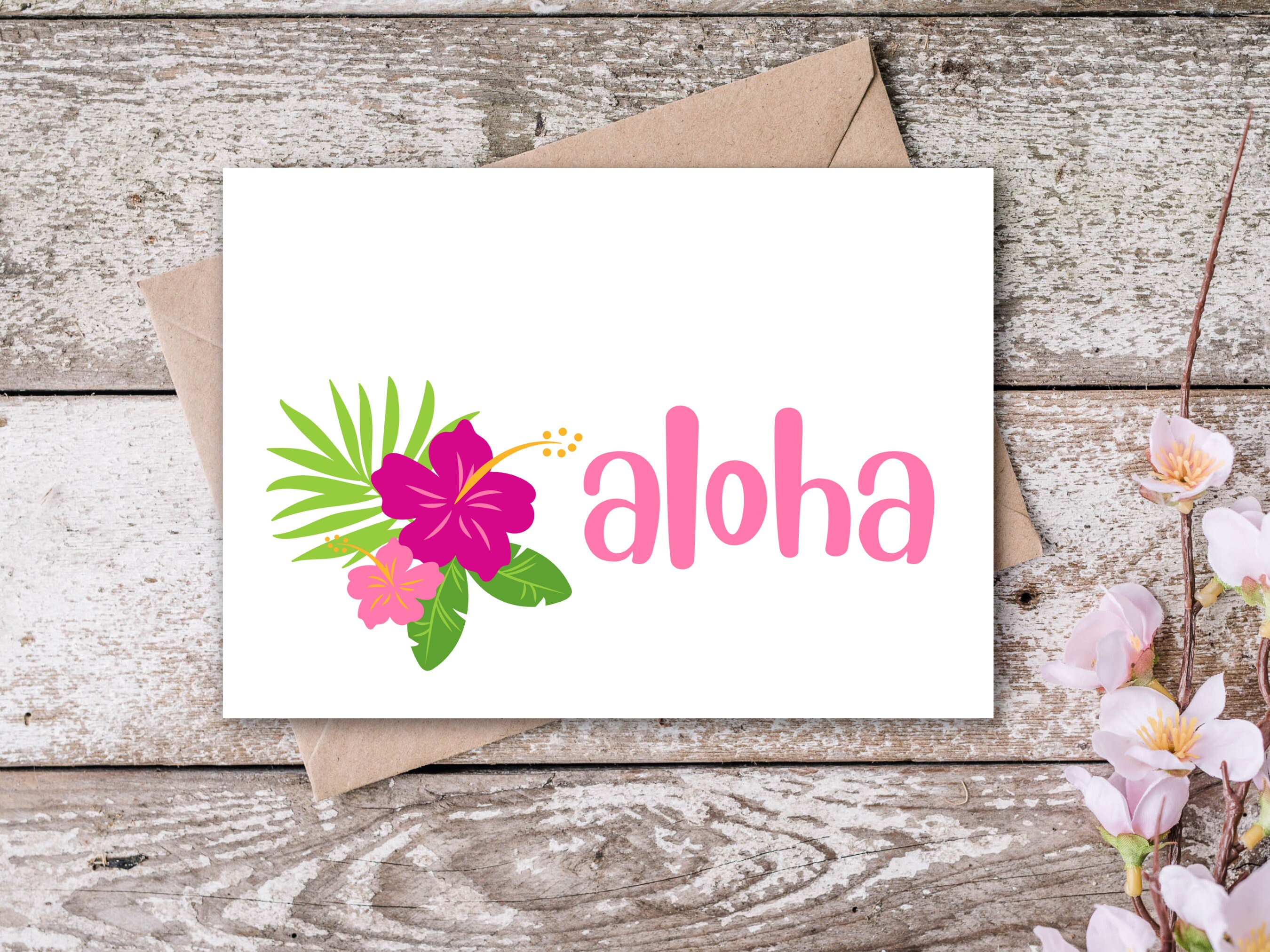 Aloha Greeting Digital Printable Card | Aloha Printable Card | Aloha ...