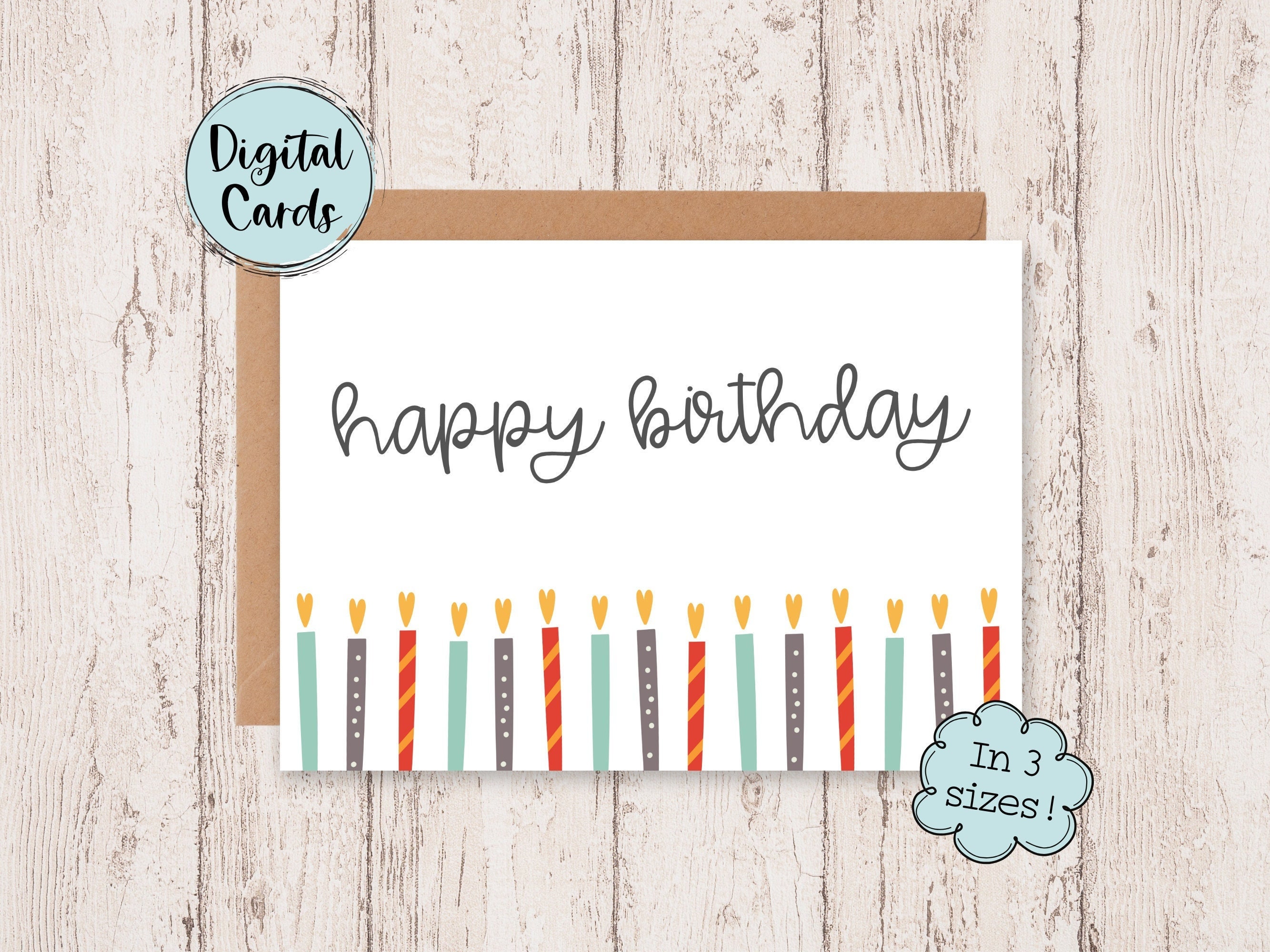 Printable Birthday Card | Birthday Card Printable | Digital Birthday ...