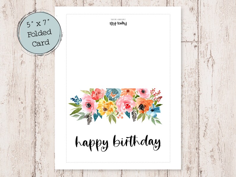 Happy Birthday Digital Card Birthday Printable Card - Etsy