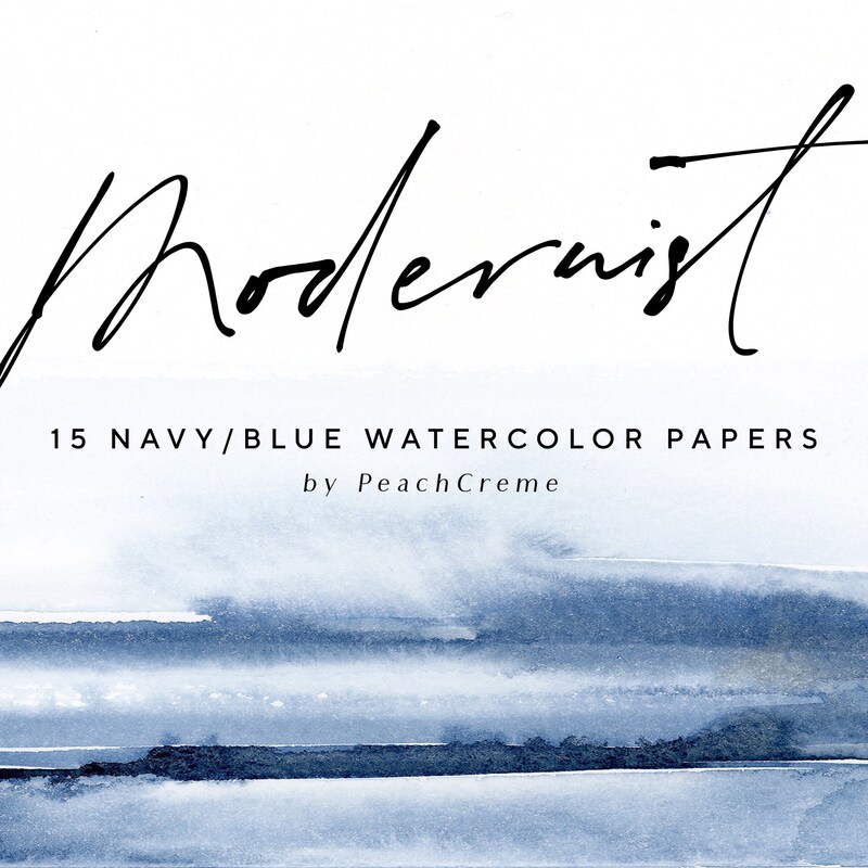Navy Watercolor - Etsy