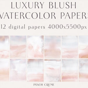 Blush Pink Watercolor Textures, Watercolor Paper Textures, Blush Pink ...