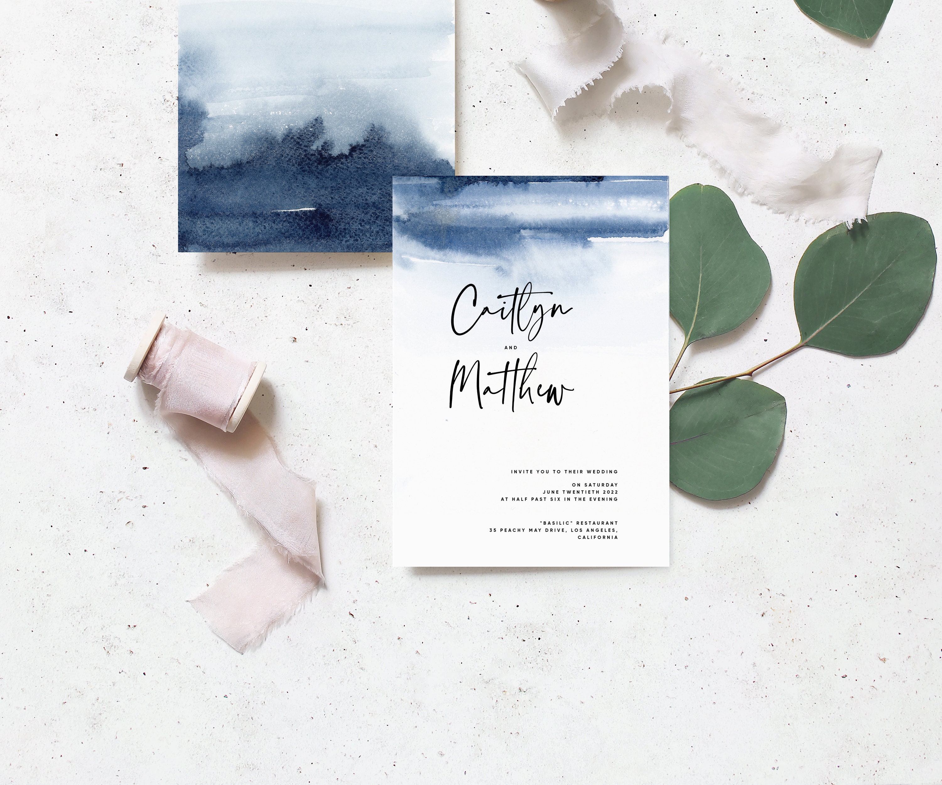 Modernist Navy Watercolor Textures Watercolor Paper Textures - Etsy