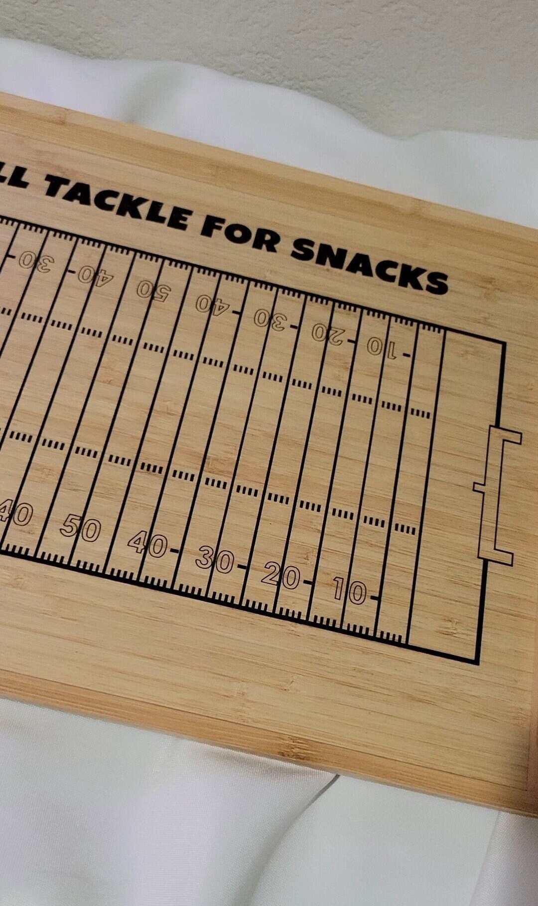 Football Serving Tray Funny Bamboo Serving Tray, Charcuterie Board ...