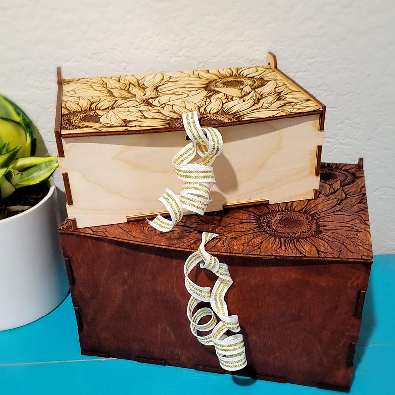 Sunflower Card Box - Etsy