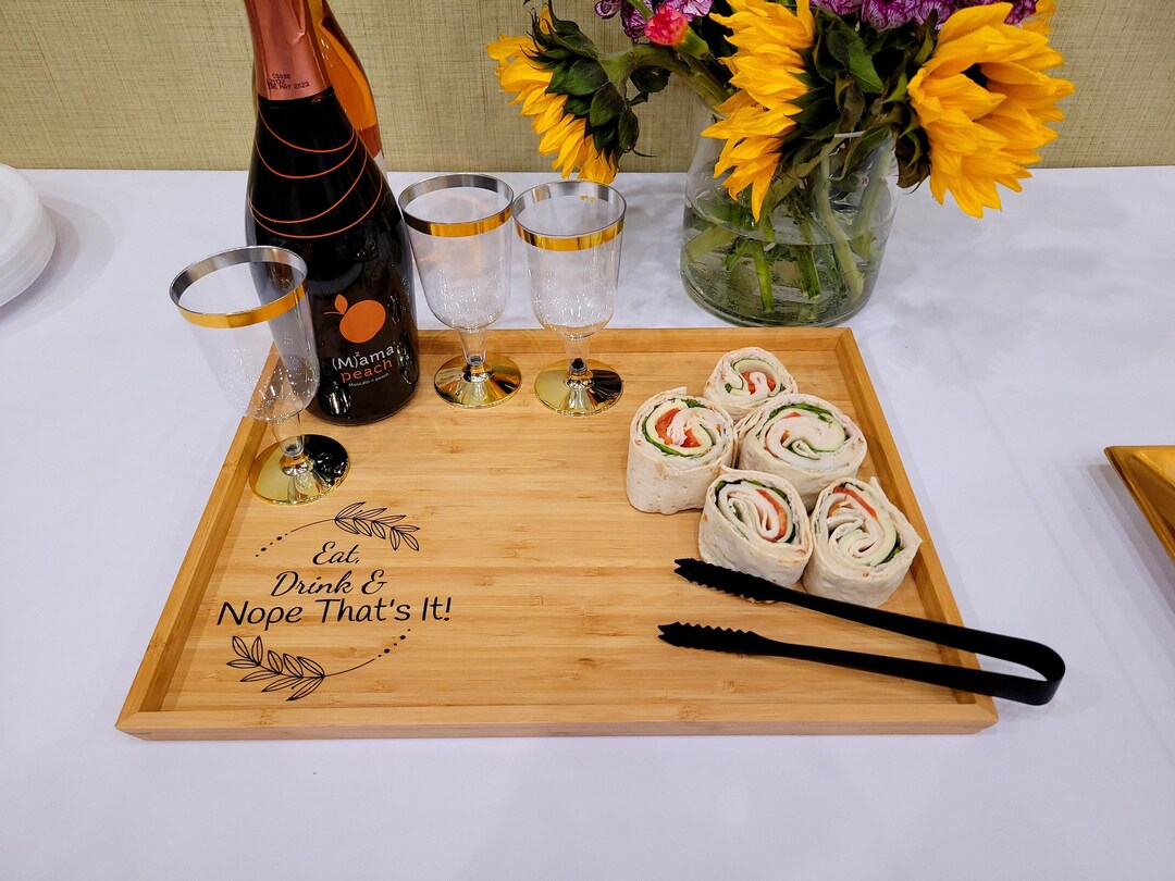 Bamboo Serving Tray, Charcuterie Board - Etsy