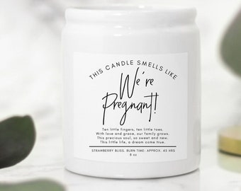 Pregnant Announcement Candle - Etsy