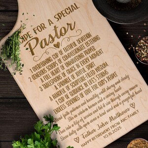 Pastor Retirement Gift, Custom Cutting Board Wedding Officiant ...