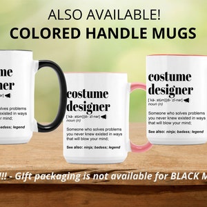 Funny Costume Designer Gift Mug L Personalized Coffee Cup for | Etsy