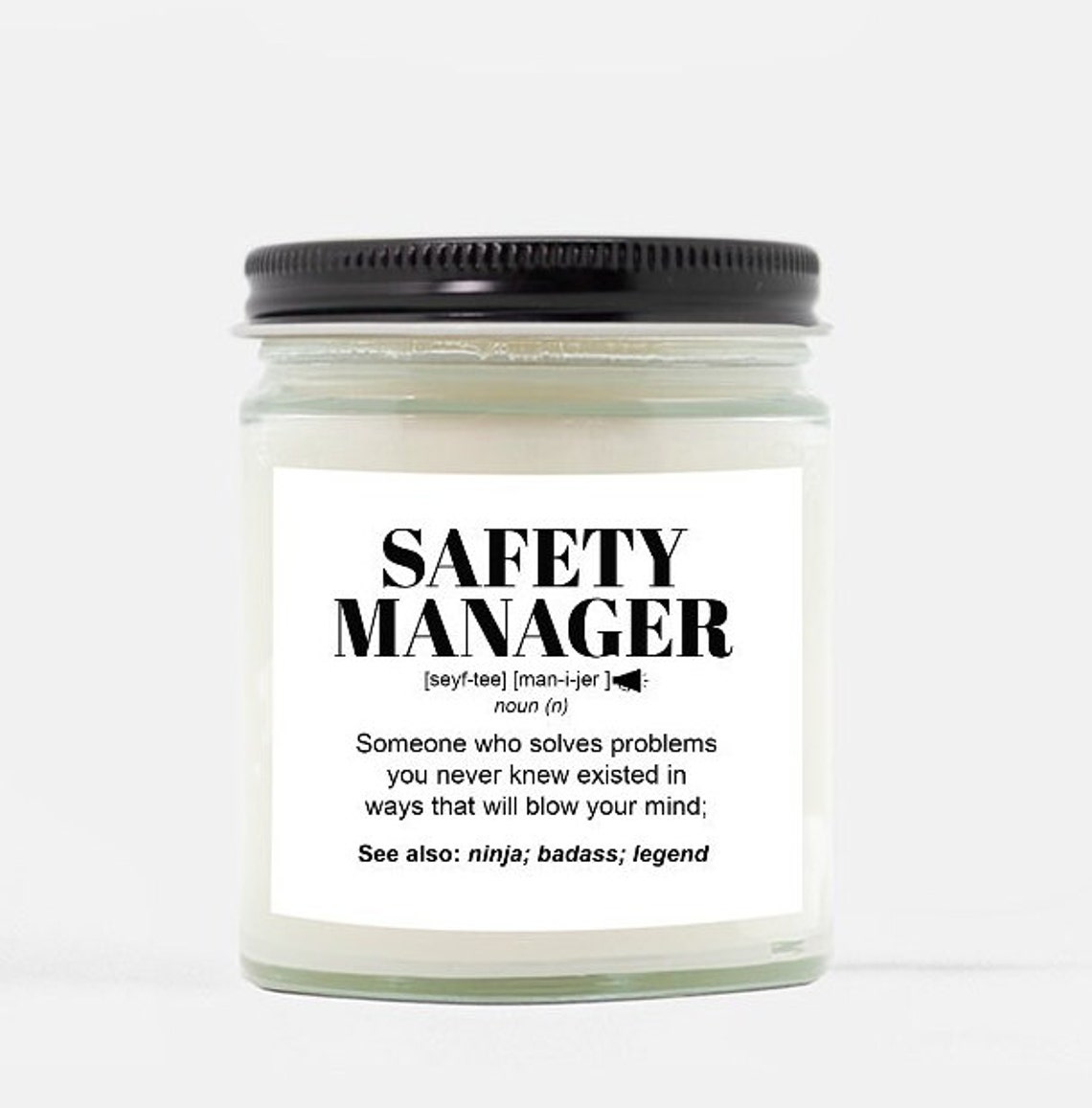 SAFETY MANAGER Gifts L Funny Candle Gift for Women and Men L ...