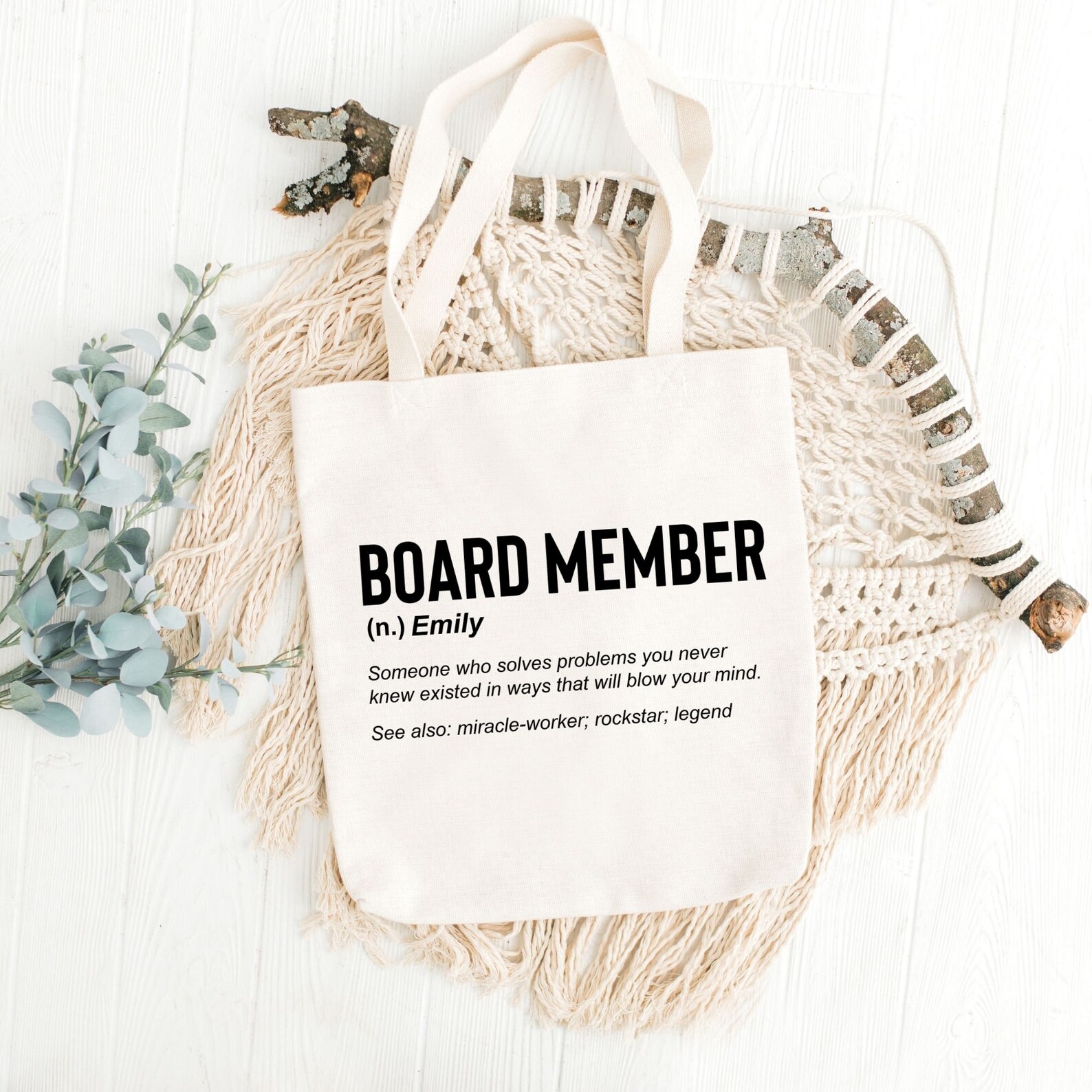 School Board Appreciation Gift Custom Tote Bag, Personalized Board ...