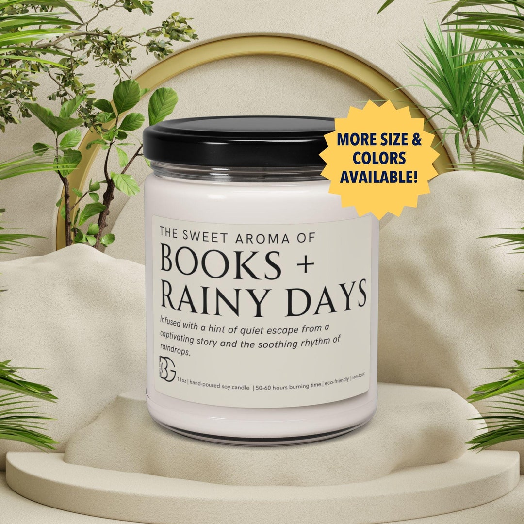 Rainy Day Reading, Literary Book Candle, Rainy Day Reads, Book Lover ...