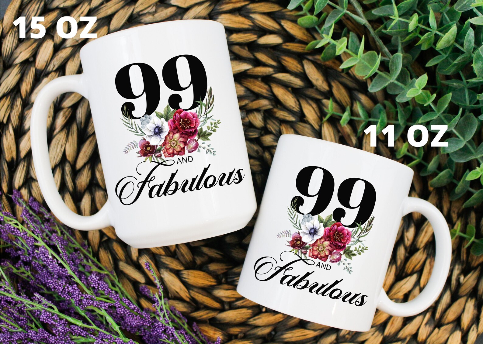 Custom 99th Birthday Gift Mug for Women L for Mom Mother | Etsy