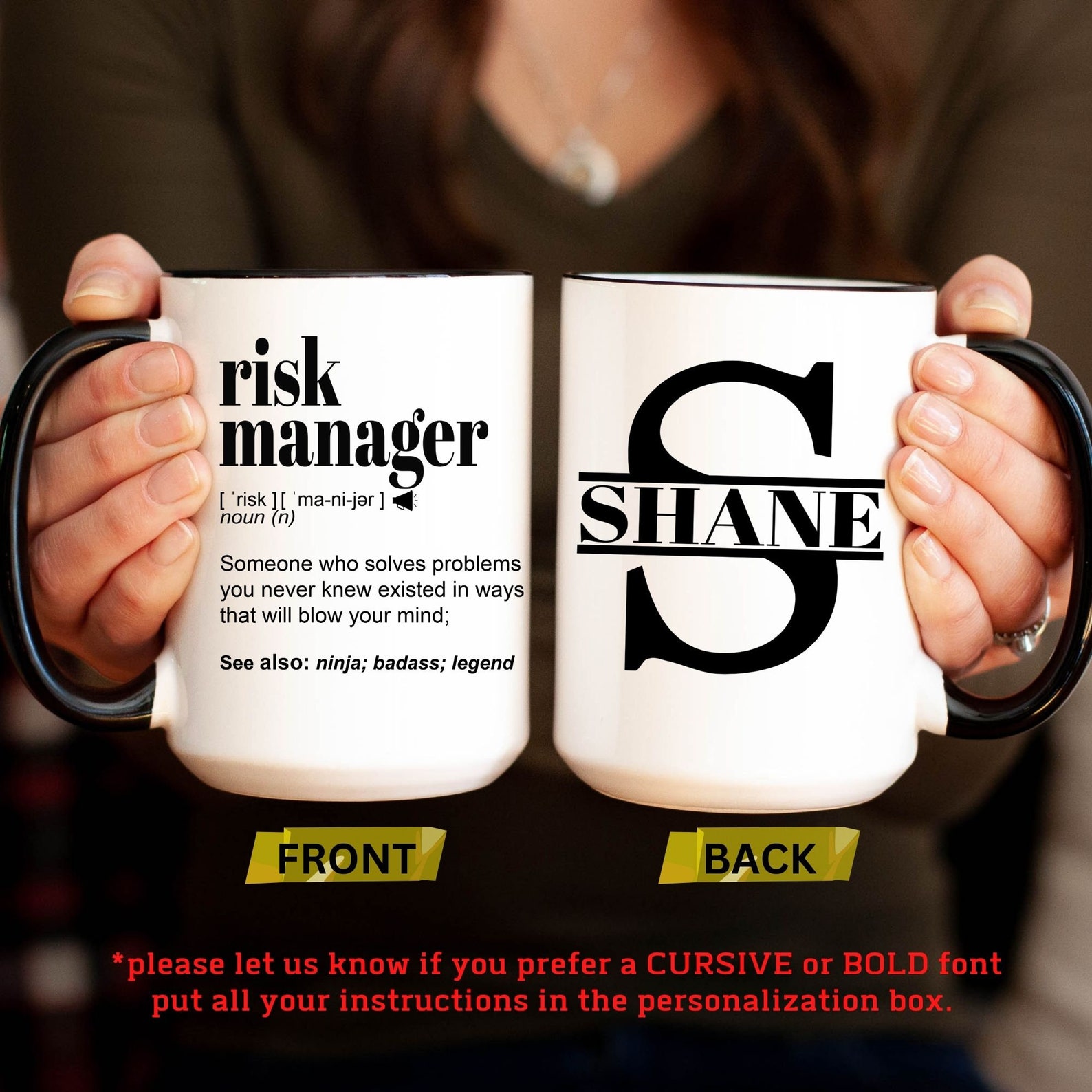 Funny Risk Manager Gift Mug L for Women and Men L - Etsy