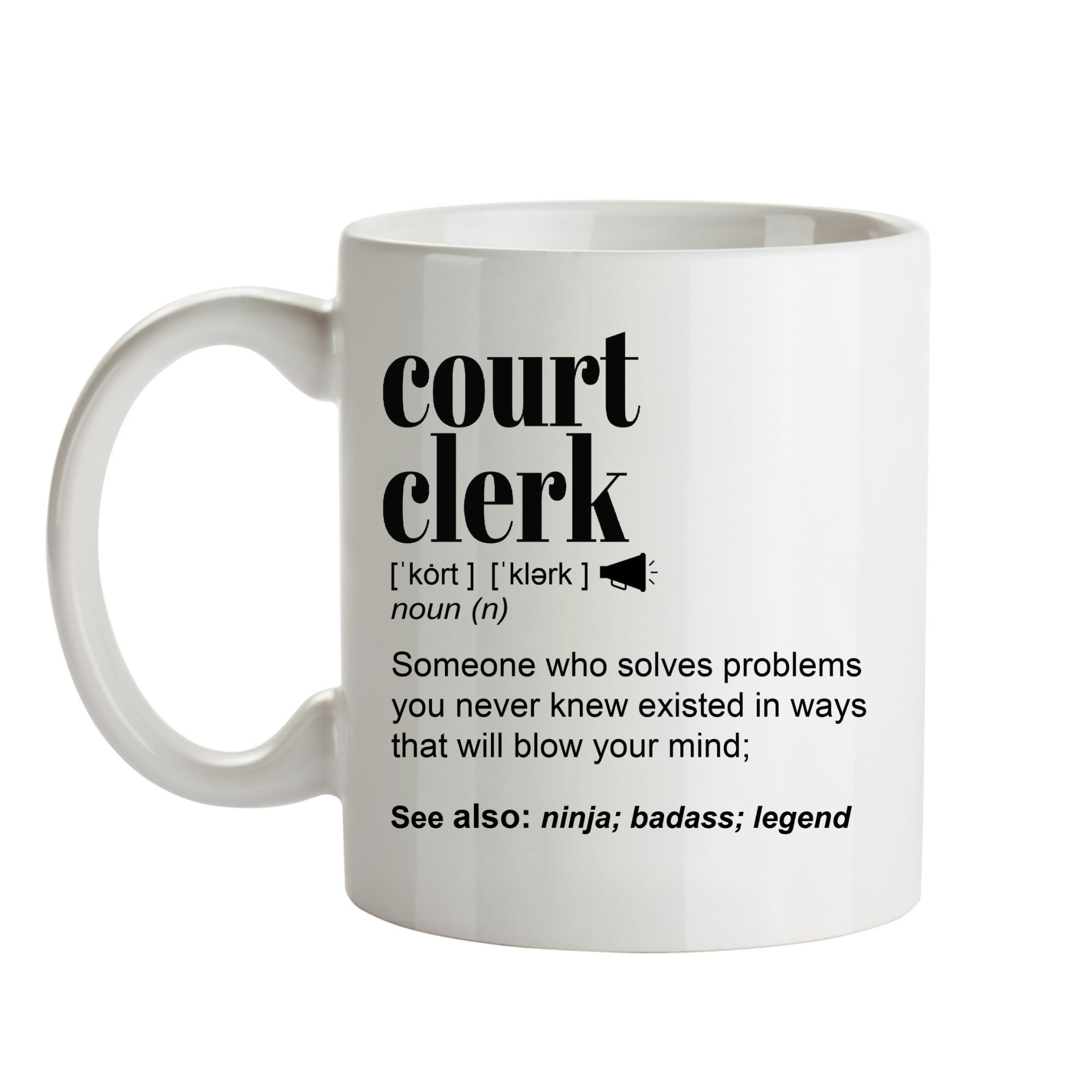 Funny COURT CLERK Gift Mug for Men and Women L for Birthday - Etsy