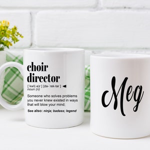 Choir Director Gift Mug for Women and Men Music Teacher for - Etsy