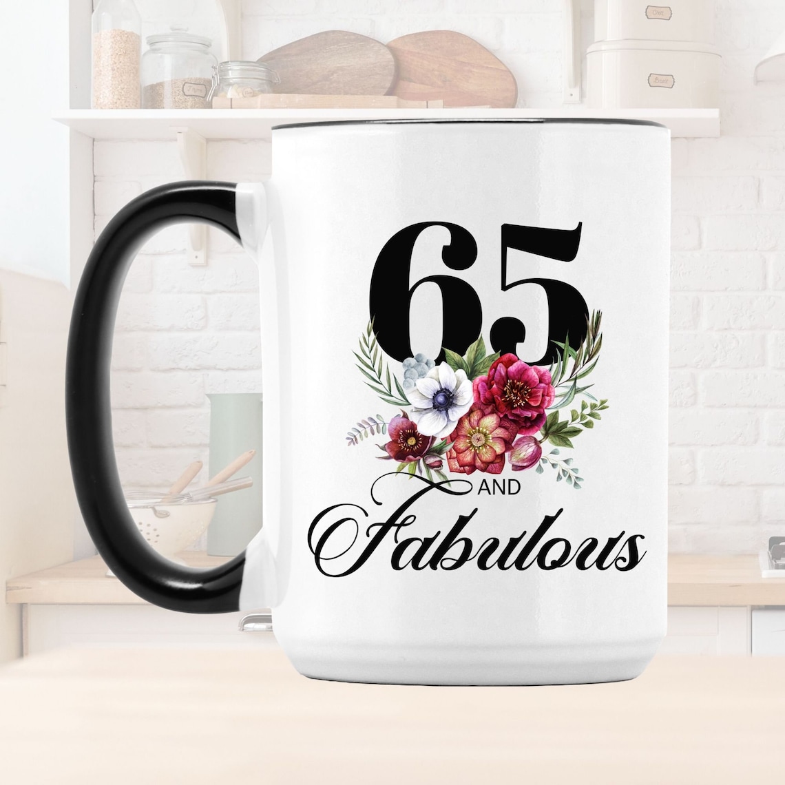 Custom 65th Birthday Gift Mug for Women L for Mom Mother - Etsy