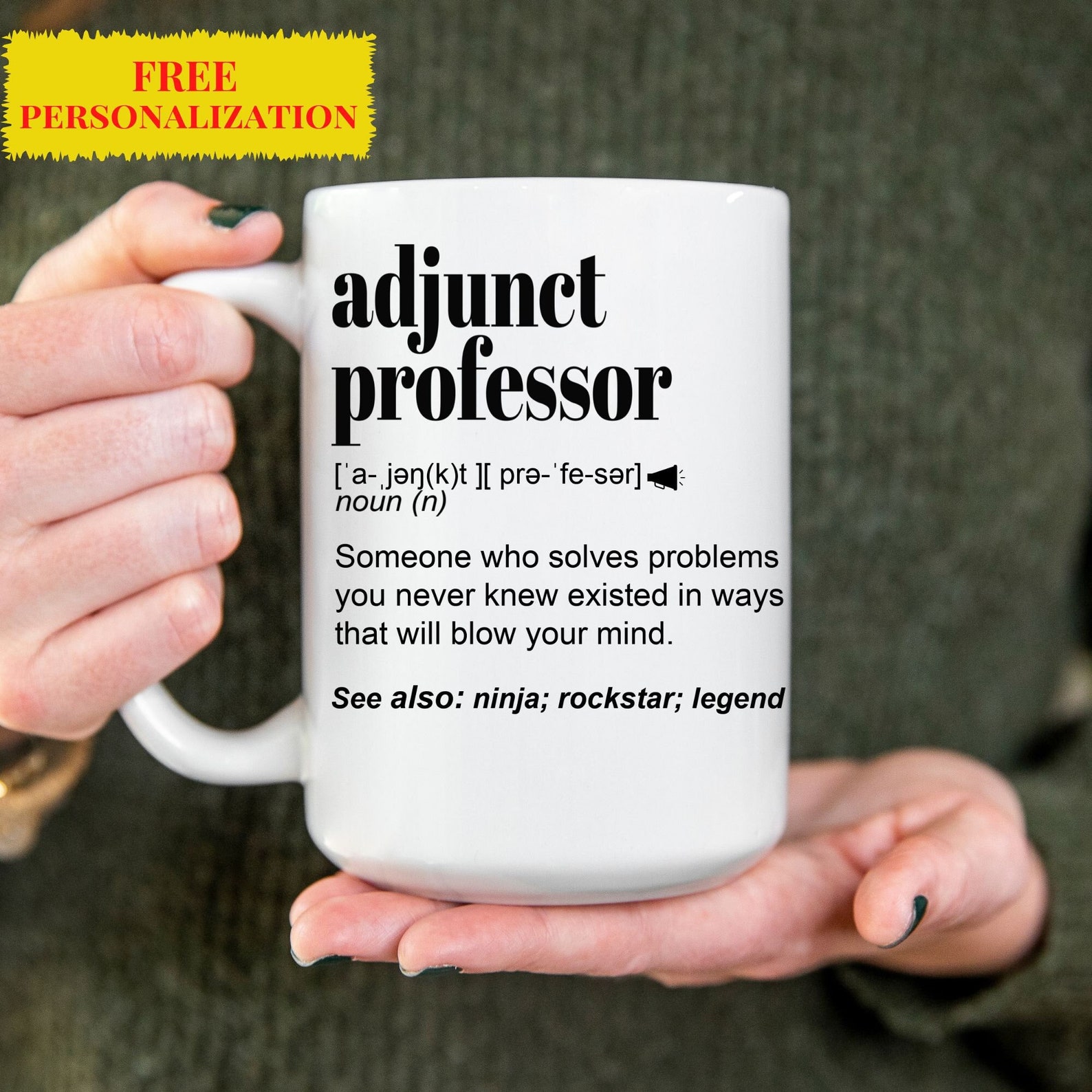 Best Adjunct Professor Gift Mug for Women and Men, for Christmas ...