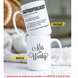 GI Doctor Mugs, Gastroenterologist Gift Idea, Gastroenterology Ceramic ...