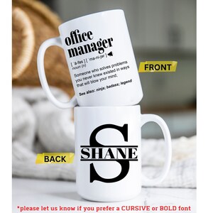 Funny OFFICE MANAGER Gift Mug for Men and Women L for - Etsy