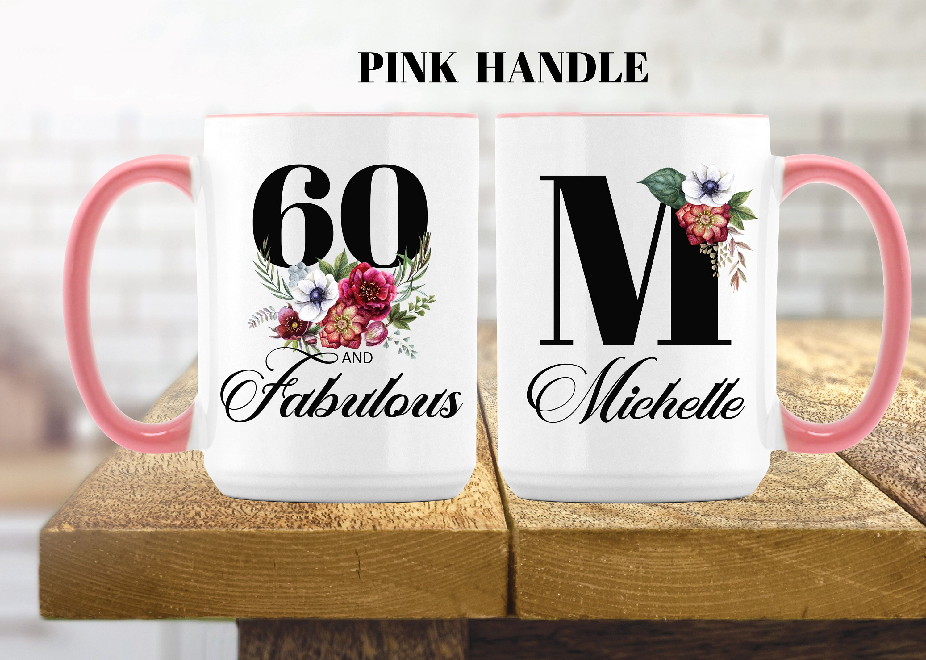 Custom 60th Birthday Gift Mug for Women L for Mom Mother - Etsy