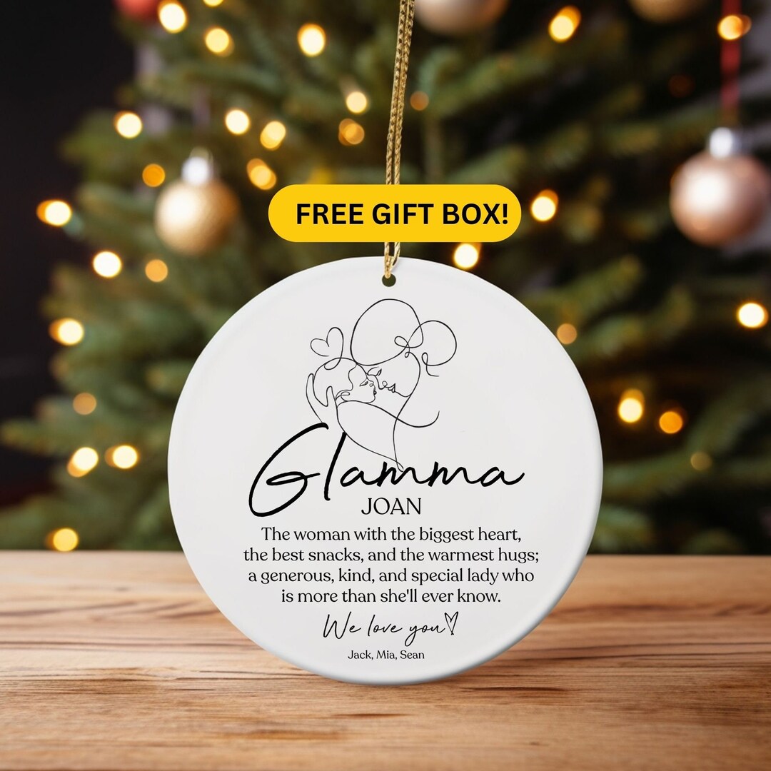 Glamma Christmas Ornament, Mother's Day Gift for Glamma Definition, New ...