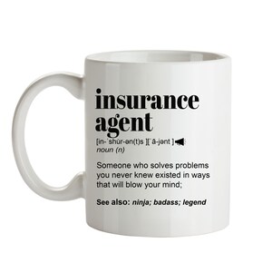 Funny INSURANCE AGENT Gift Mug for Men and Women L for | Etsy