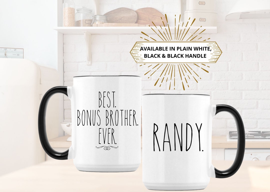 Bonus Brother Gift Mug L for Step Brother, Unbiological Brother L ...