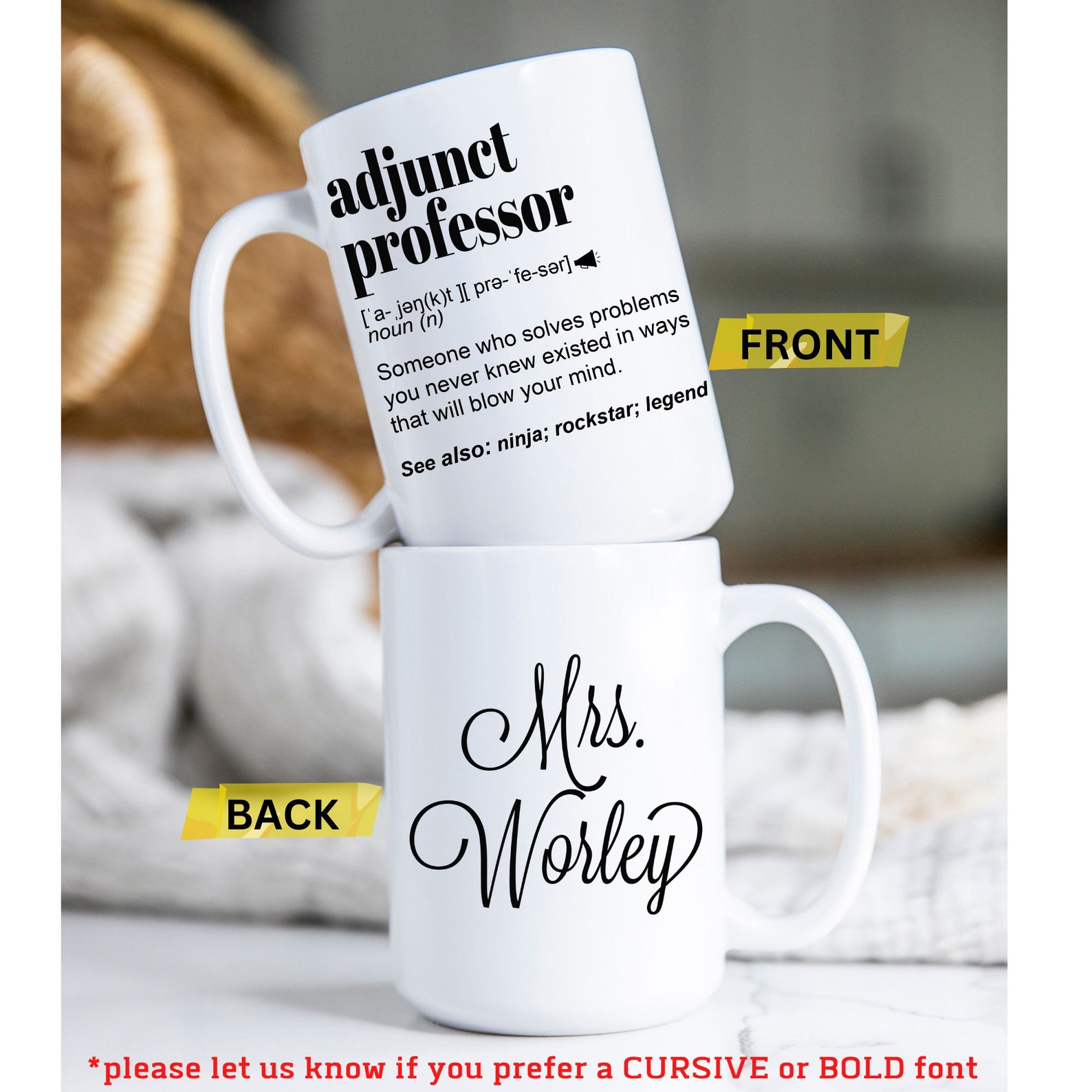 Best Adjunct Professor Gift Mug for Women and Men, for Christmas ...