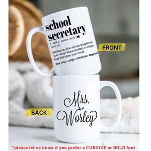Funny School Secretary Gift Mug L for Women and Men L Appreciation ...