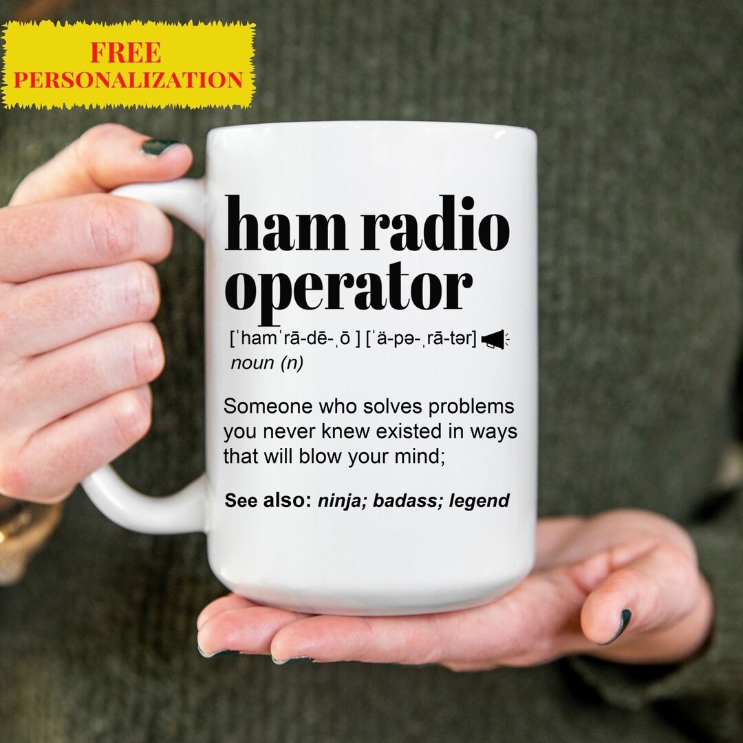 Funny HAM RADIO OPERATOR Gift Mug for Men and Women L for Birthday ...