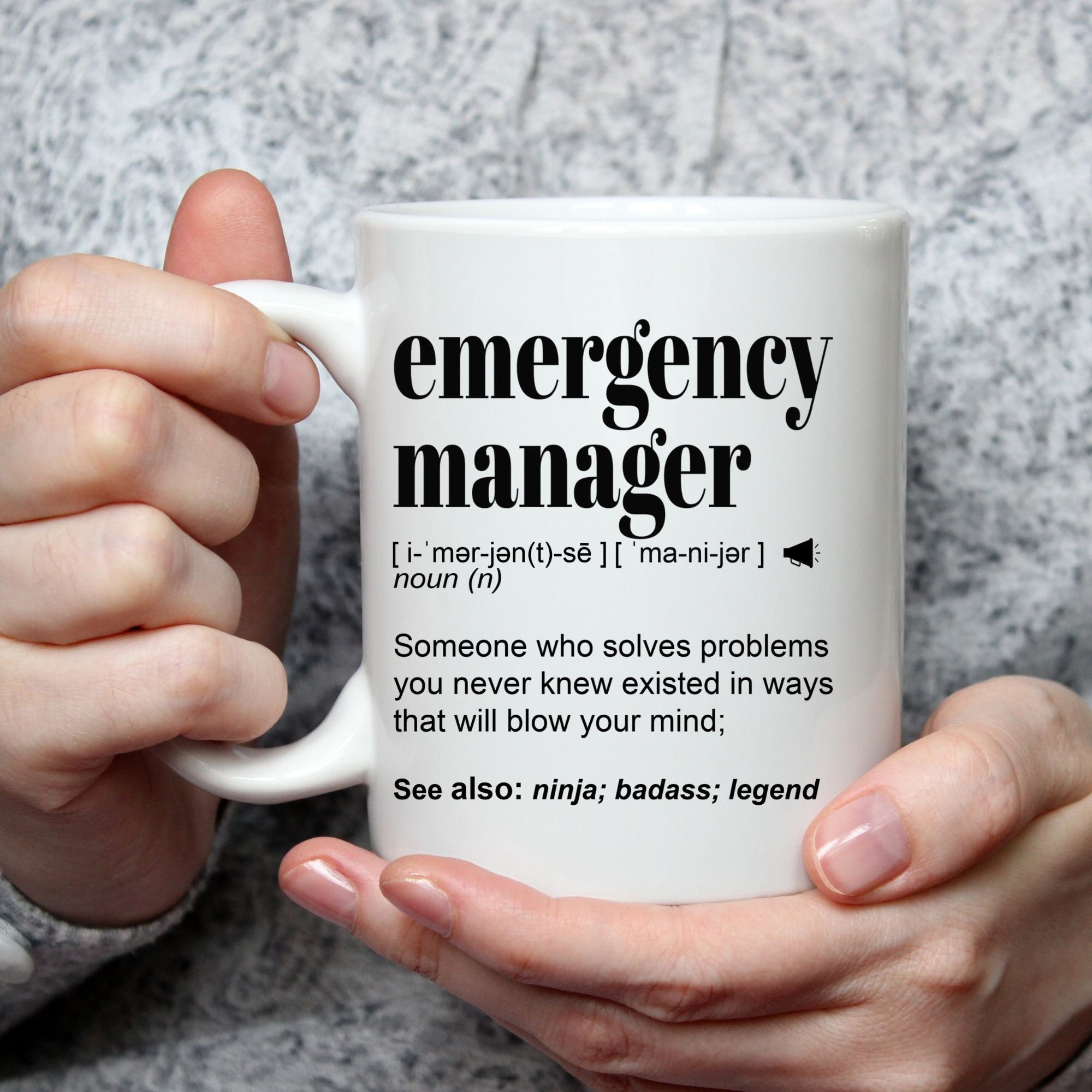 Funny EMERGENCY MANAGER Gift Mug l For Women and Men l | Etsy