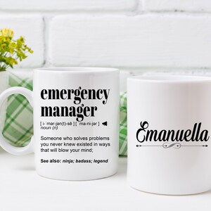Funny EMERGENCY MANAGER Gift Mug L for Women and Men L | Etsy
