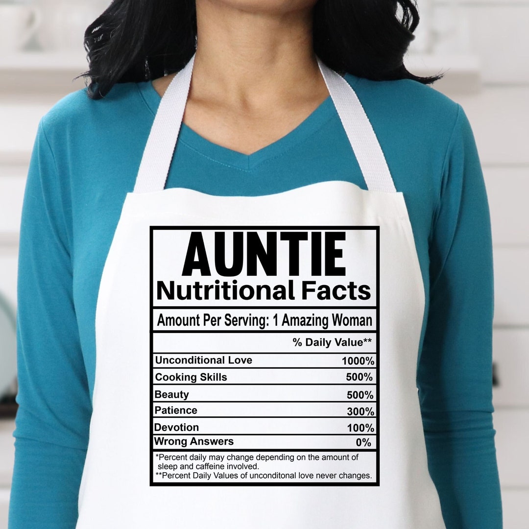 Auntie Apron With Pockets Aunt Apron for Cooking Baking BBQ Funny Apron ...