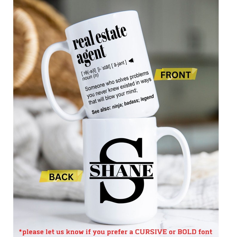 Real Estate Agent Gift Mug Fro Women and Men for Birthday - Etsy