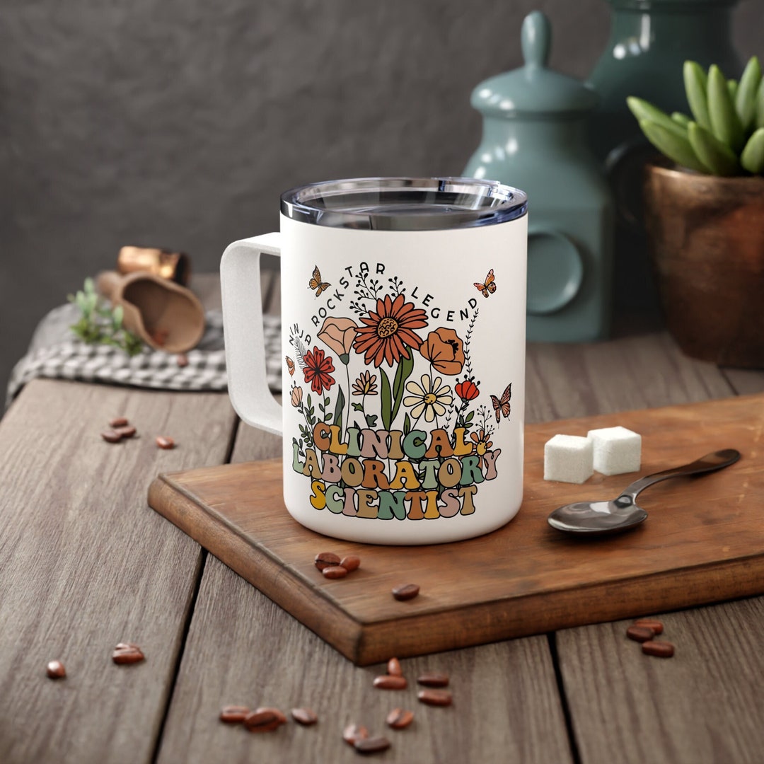 Clinical Laboratory Scientist Gift Travel Mug Wildflowers for Women ...
