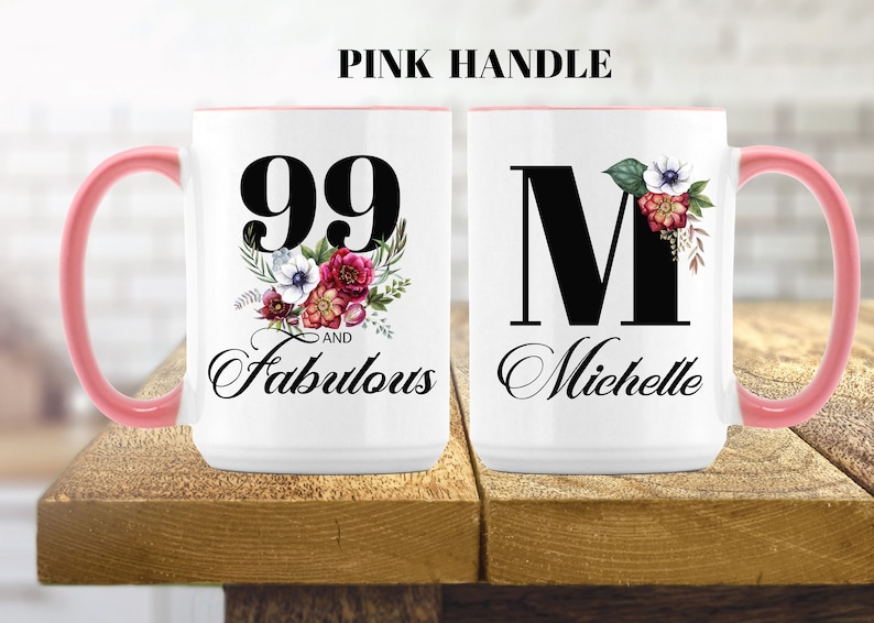 Custom 99th Birthday Gift Mug for Women L for Mom Mother - Etsy