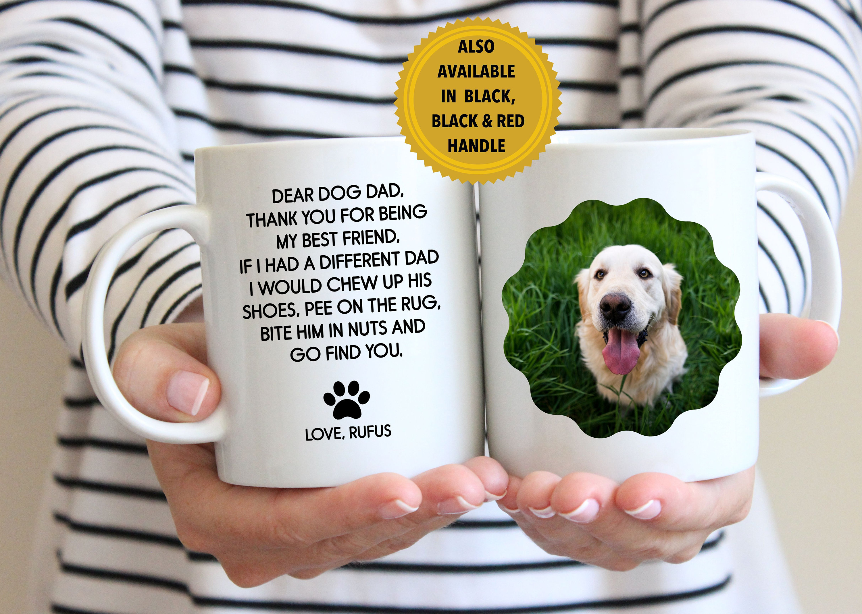 Funny Gift for Dog Dad L Best Dog Dad, Gift From Dog L for Dog Owner L ...