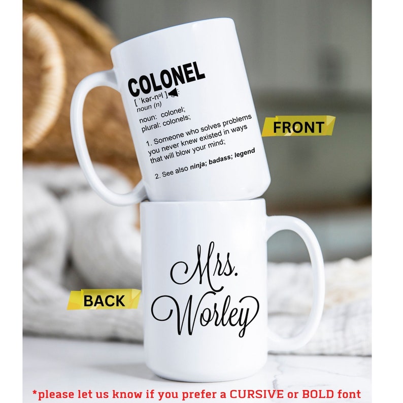 Funny Colonel Gift Mug for Women and Men for Birthday - Etsy