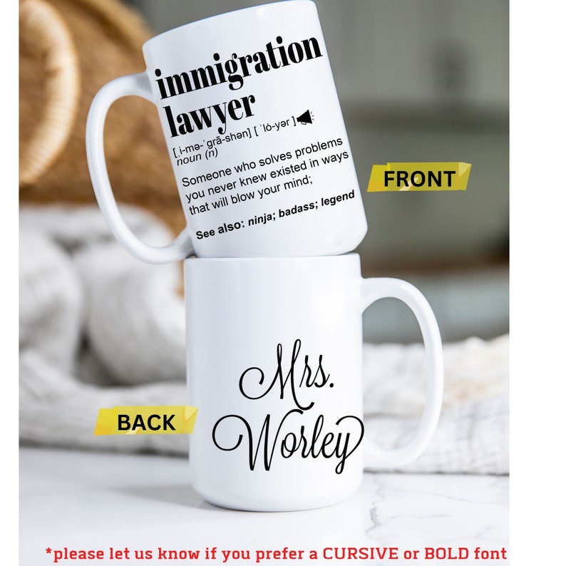 Funny IMMIGRATION LAWYER Gift Mug for Women and Men for - Etsy