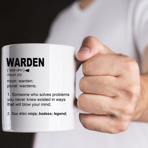 Funny Warden Gift Mug For Women and Men For Christmas | Etsy