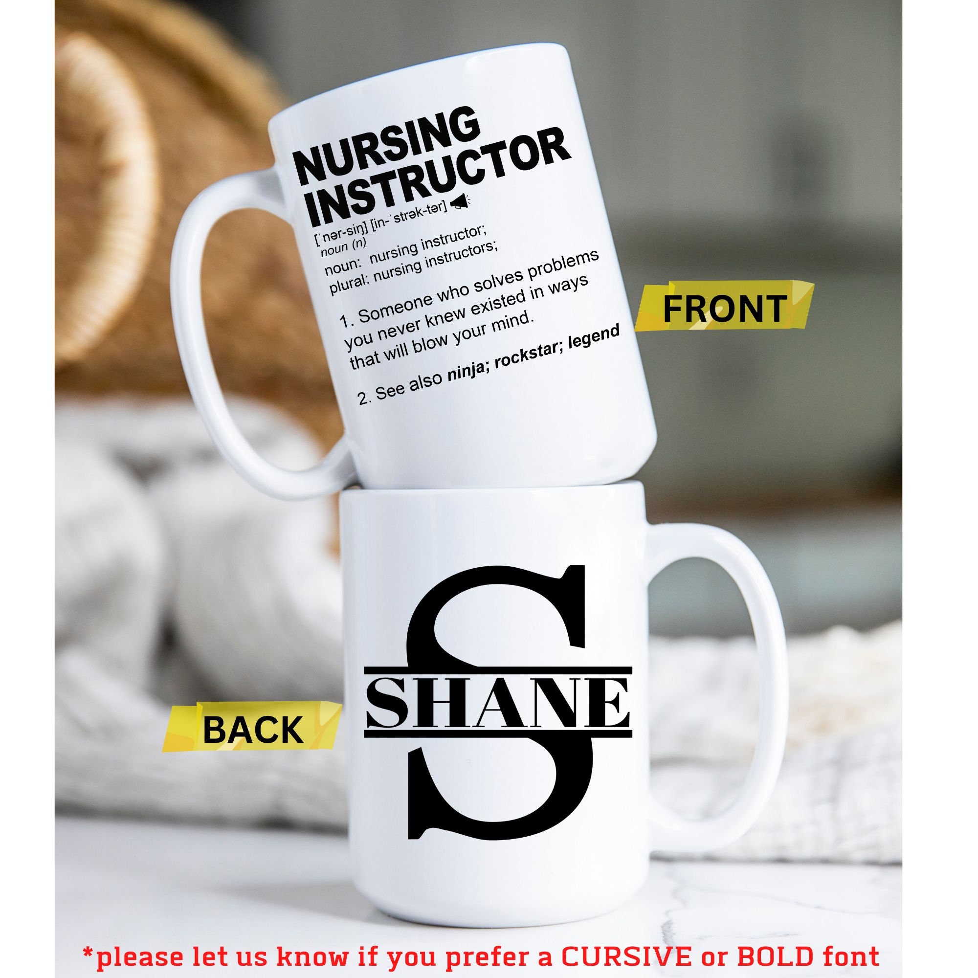 Funny Nursing Instructor Mug, Personalized Coffee Mug - Etsy