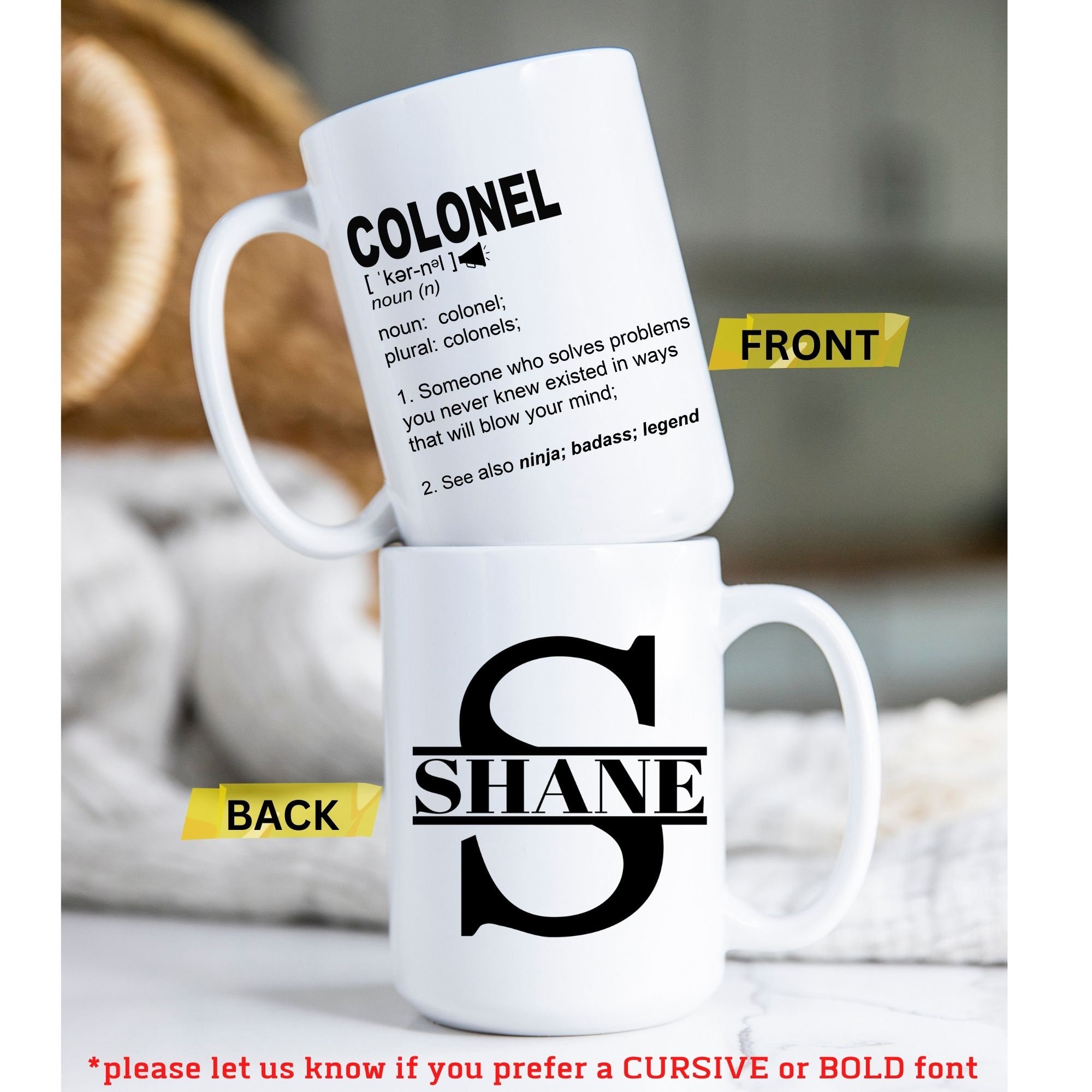 Funny Colonel Gift Mug for Women and Men for Birthday - Etsy