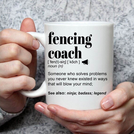 Funny FENCING COACH Gift Mug L for Women and Men L - Etsy