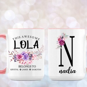 Lola Gift Mug Idea L This Awesome LOLA Belongs to L From Grandchild L ...