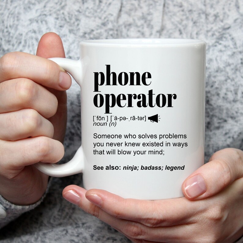 Funny PHONE OPERATOR Gift Mug for Men and Women L for | Etsy