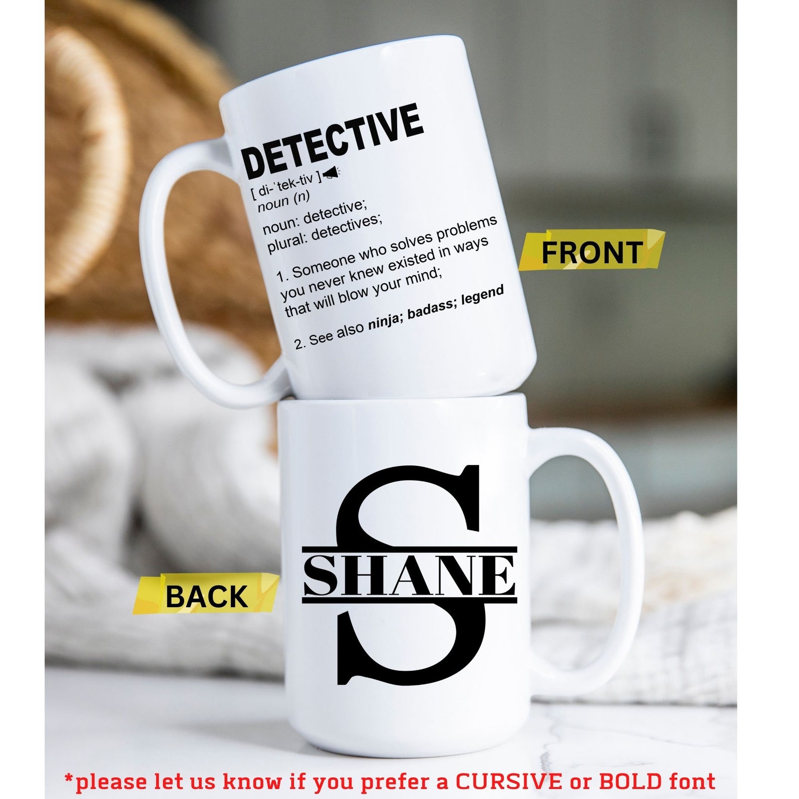 Funny Police Detective Gift Mug for Women and Men for Xmas - Etsy