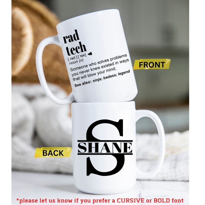 Personalized Rad Tech Gift Mug for Women and Men for - Etsy