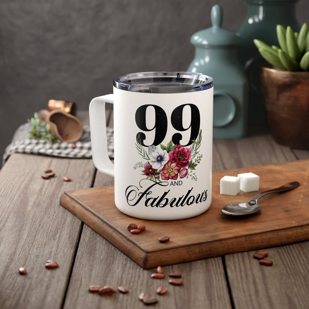 Custom 99th Birthday Gift Mug for Women L for Mom, Mother, Grandma ...