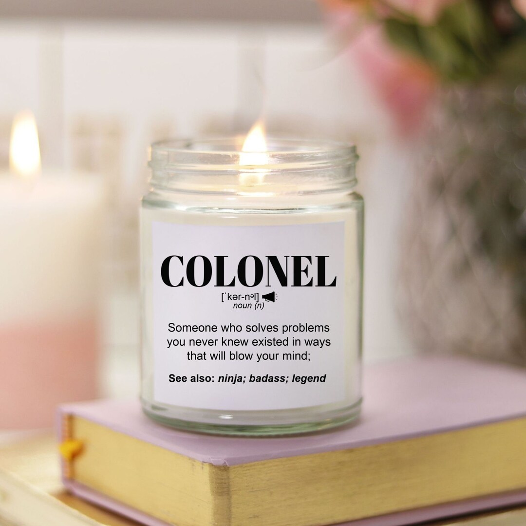 COLONEL Gift Idea L Funny Candle Gift for Women and Men L Appreciation ...