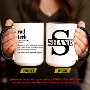 Personalized Rad Tech Gift Mug for Women and Men for - Etsy